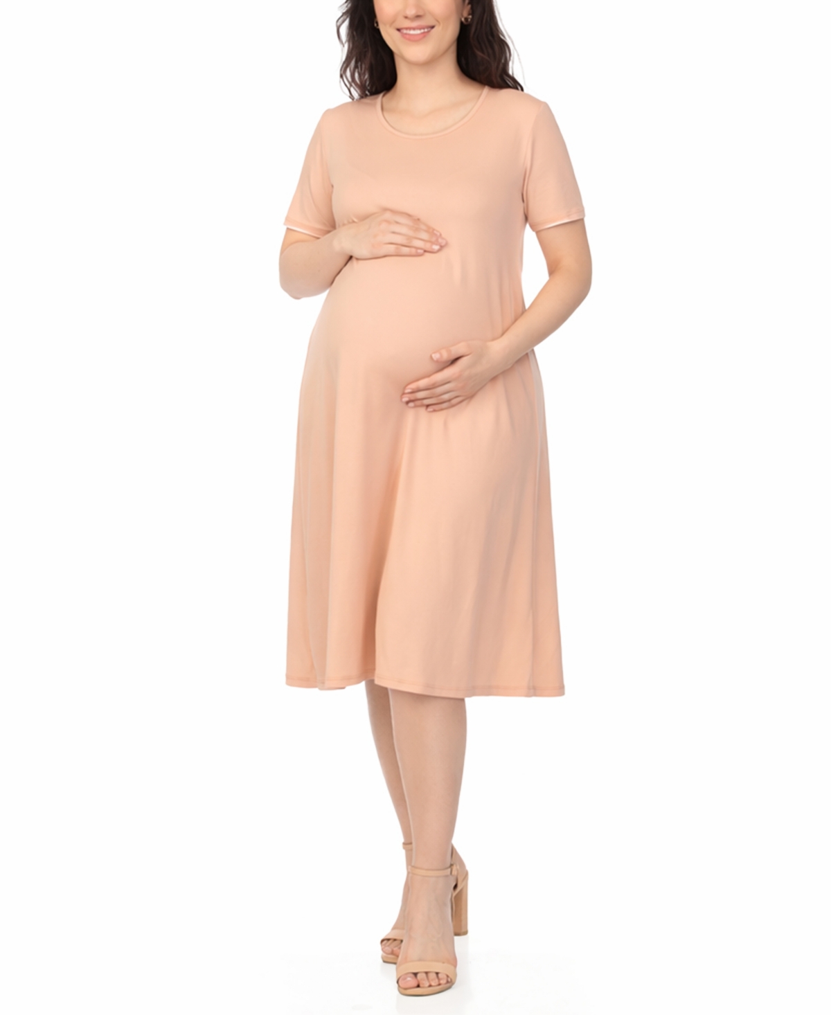 Click here for White Mark Womens Maternity Short-Sleeve A-Line Dr... prices