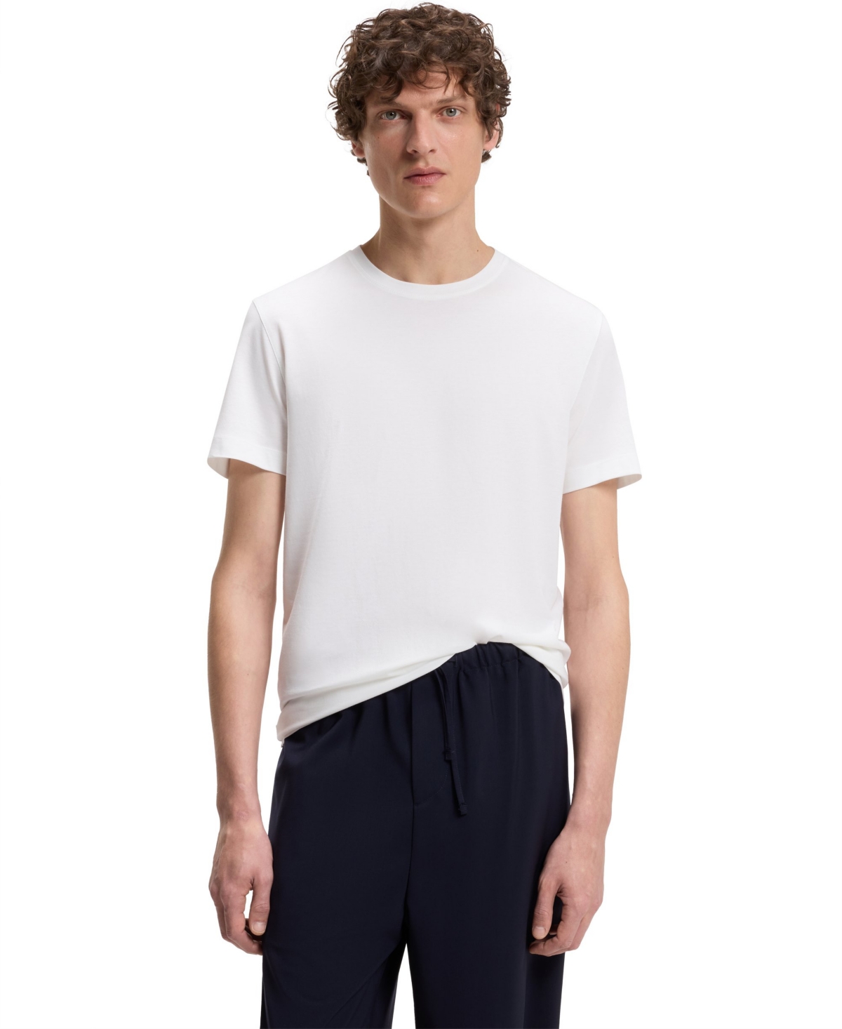 Click here for Boss by Hugo Boss Mens Cotton Silk T-Shirt - White prices