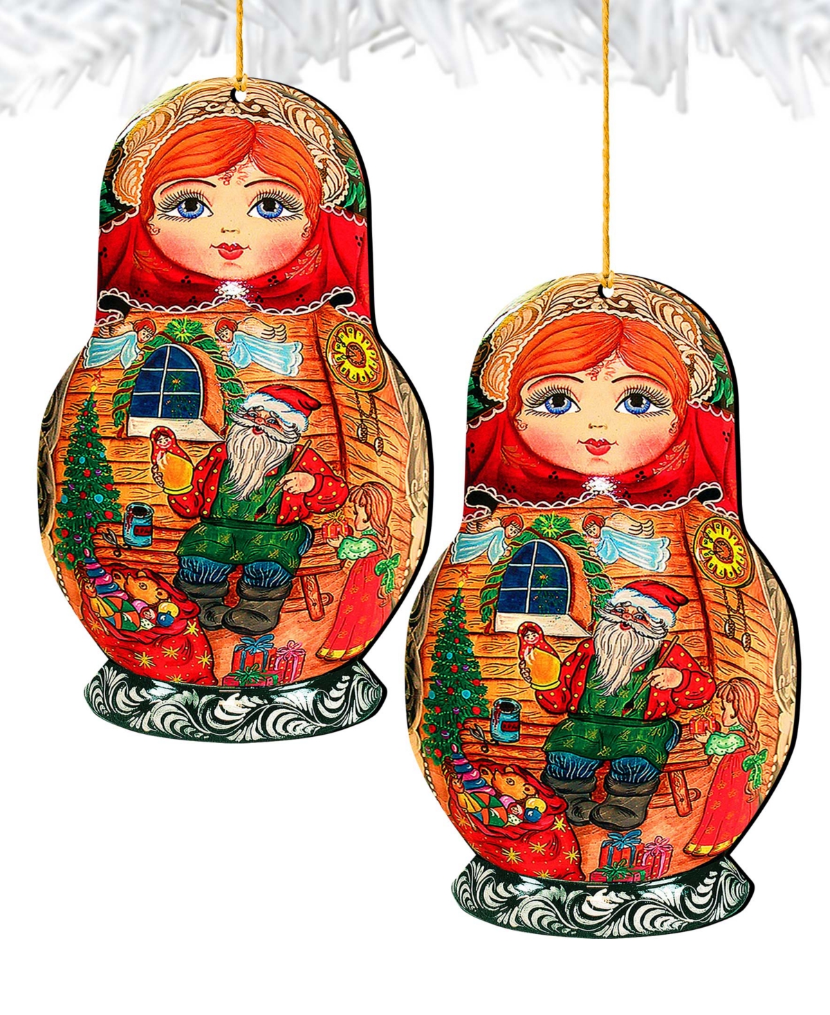 Click here for Designocracy Matreshka Doll Wooden Ornaments  Set... prices