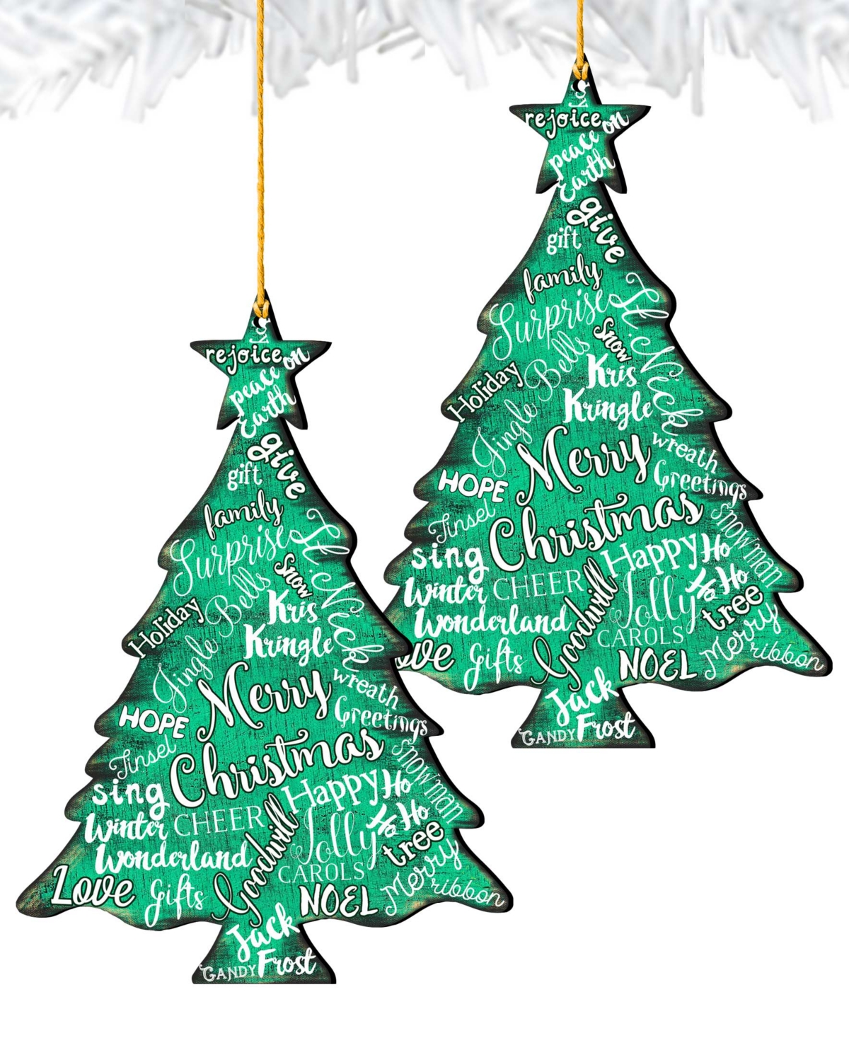 Click here for Designocracy Merry Christmas Tree Wooden Ornaments... prices