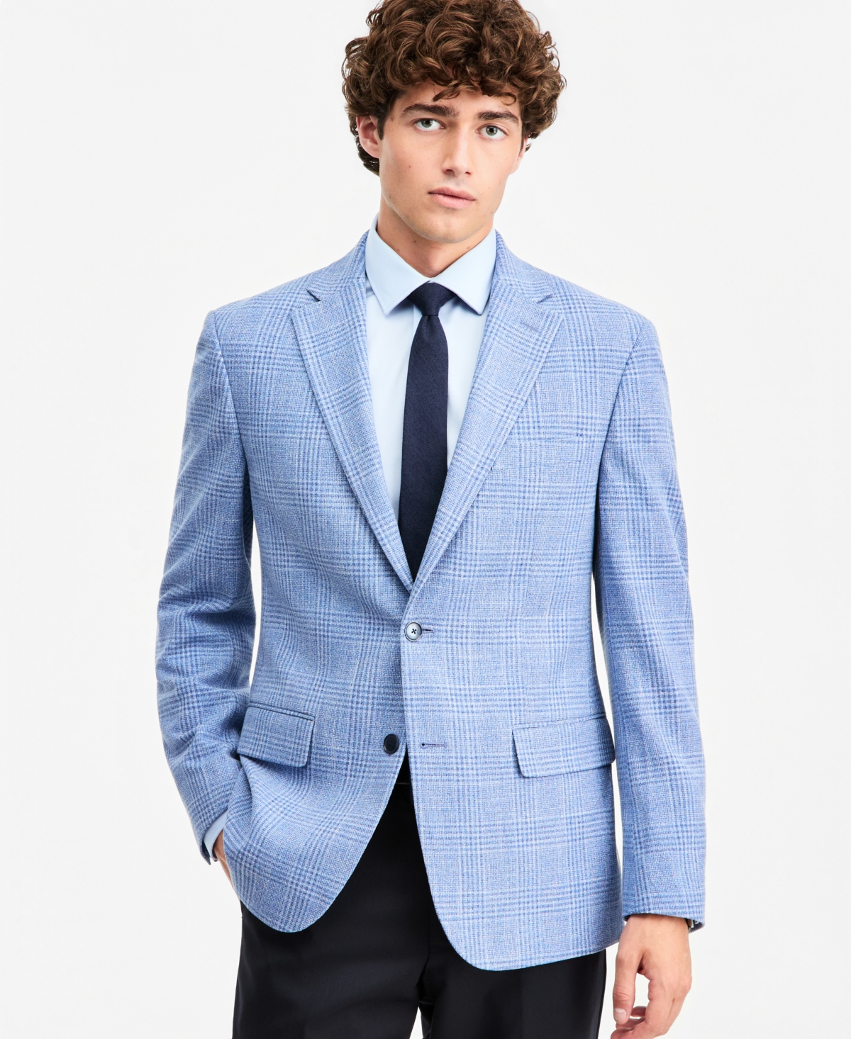 Click here for Tommy Hilfiger Mens Modern-Fit Sport Coat - Blue prices