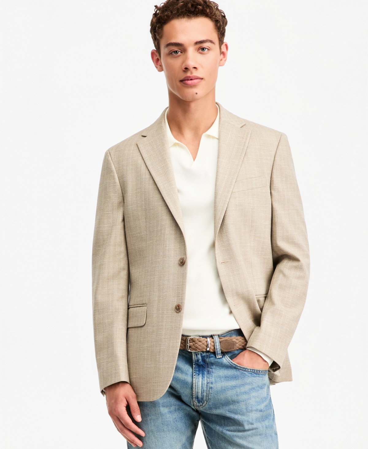Click here for Tommy Hilfiger Mens Modern-Fit Sport Coat - Light... prices