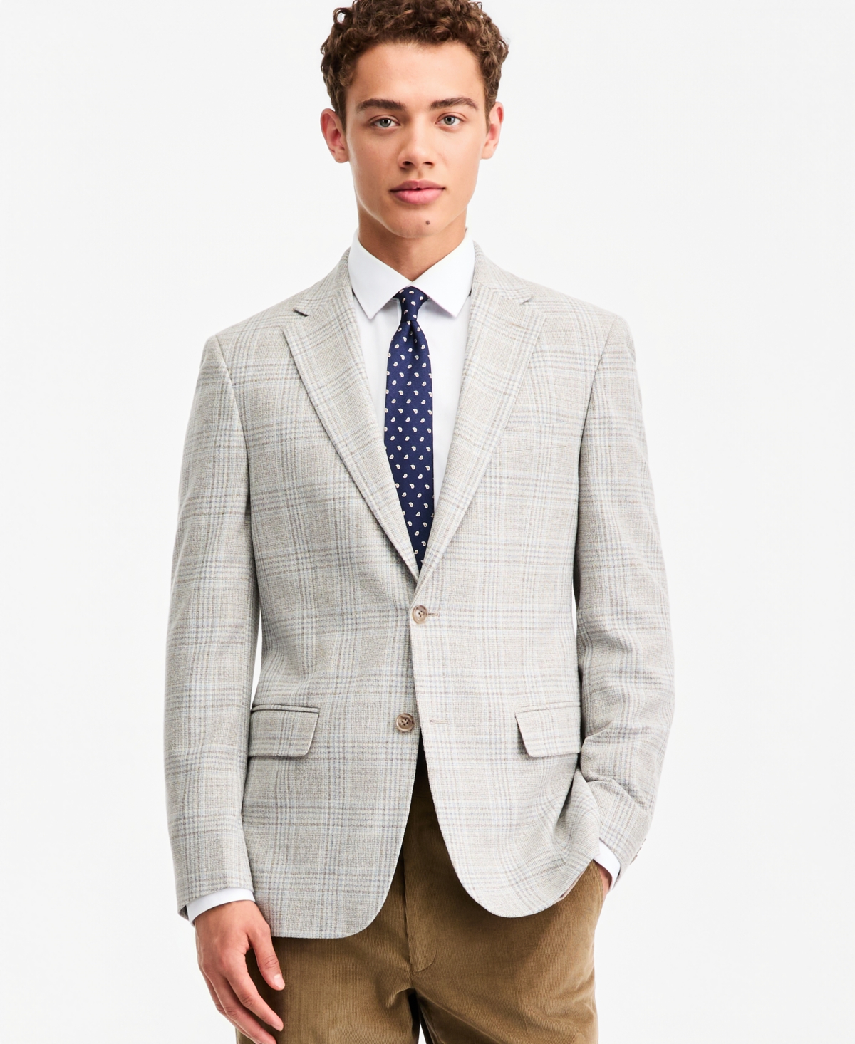Click here for Tommy Hilfiger Mens Modern-Fit Sport Coat - Tan Gr... prices