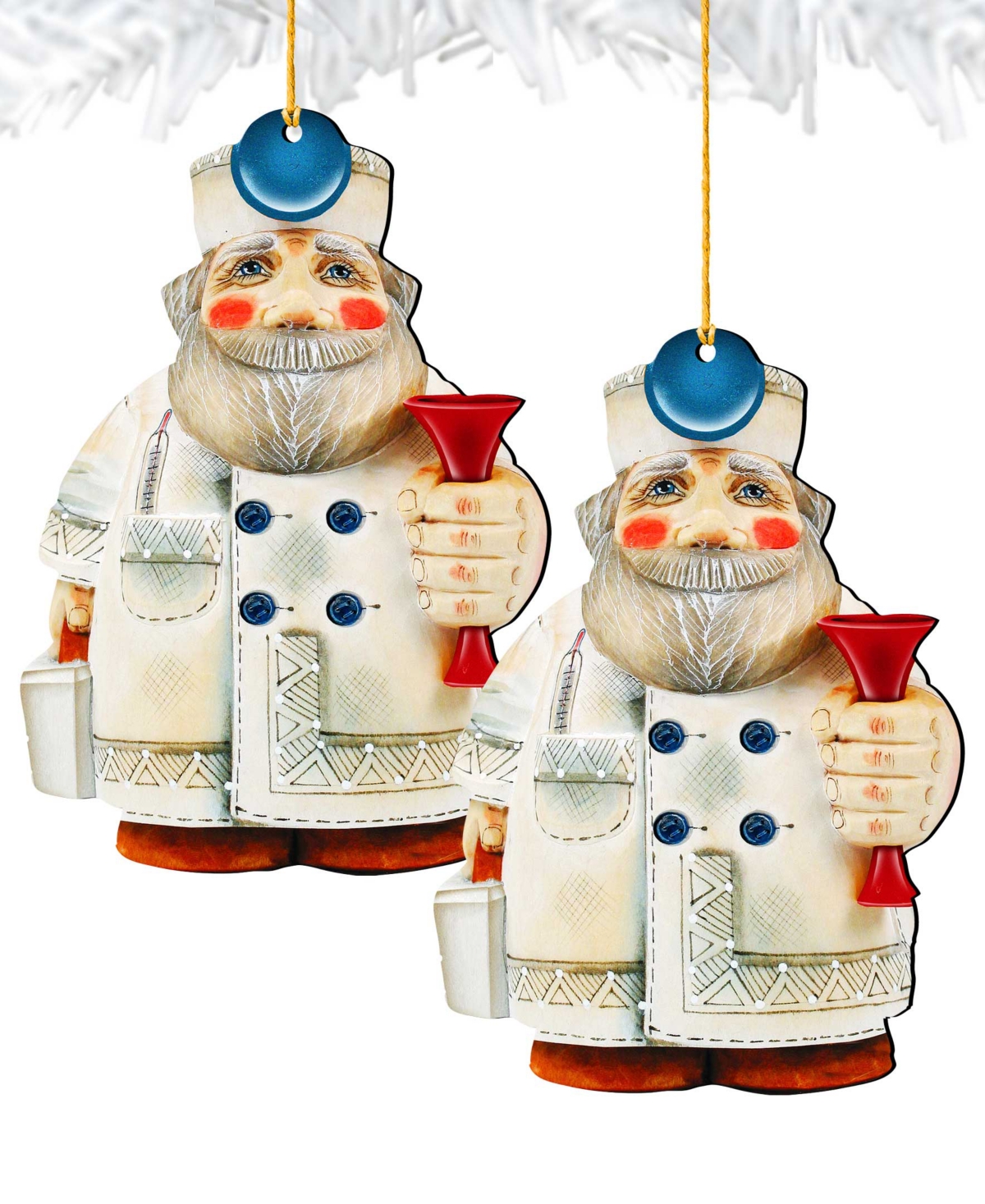 Click here for Designocracy Doctor Santa Wooden Ornament - Multi prices