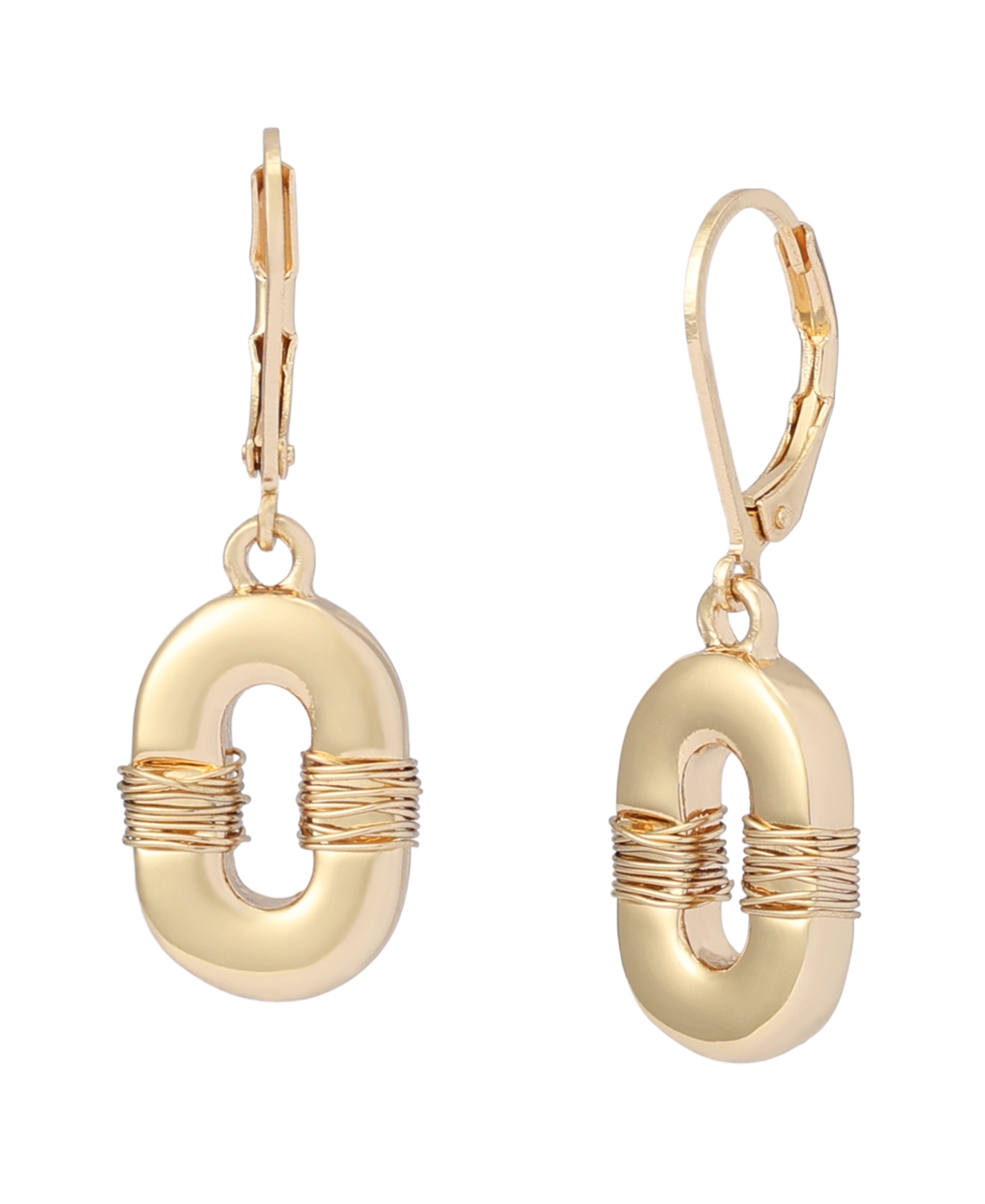 Click here for Robert Lee Morris Soho Gold Oval Link Drop Earring... prices