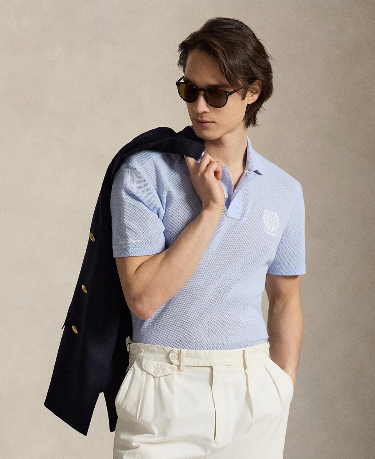 Click here for Polo Ralph Lauren Mens Embroidered Wimbledon Colla... prices