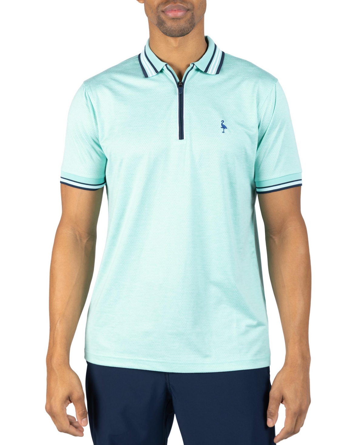 Click here for Tailorbyrd Mens Quarter Zip Mesh Performance Polo... prices