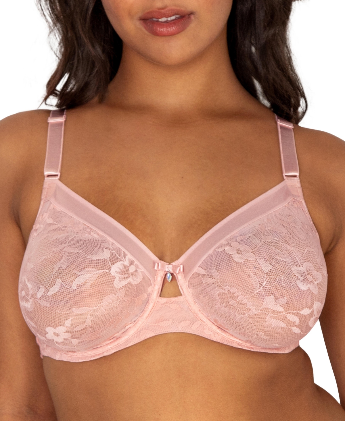 Click here for Curvy Couture Womens No Show Lace Unlined Underwir... prices