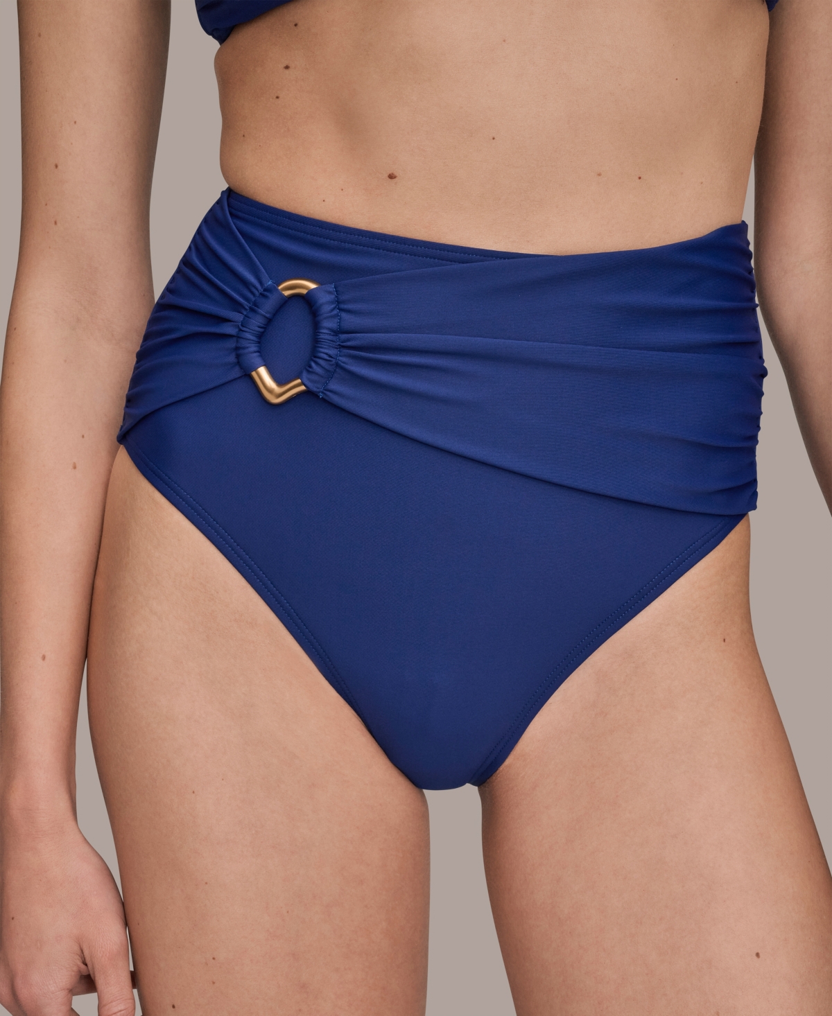 Click here for Donna Karan Womens High-Waist Bikini Bottoms - Blu... prices