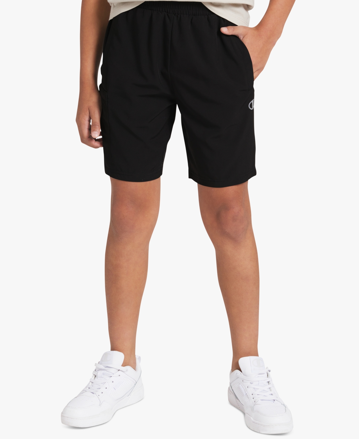 Click here for Champion Boys 8-20 Pull-On Woven Shorts - Black prices