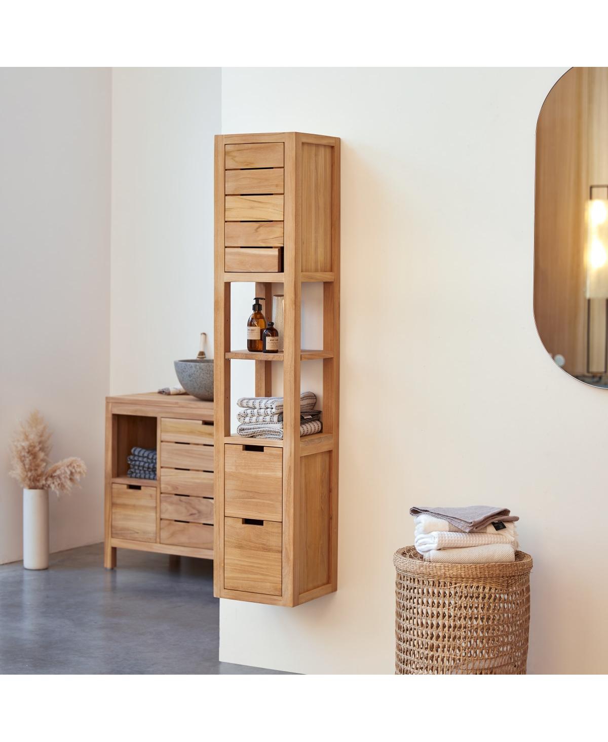 Click here for Tikamoon Solid Teak Bathroom Storage Column Cupboa... prices