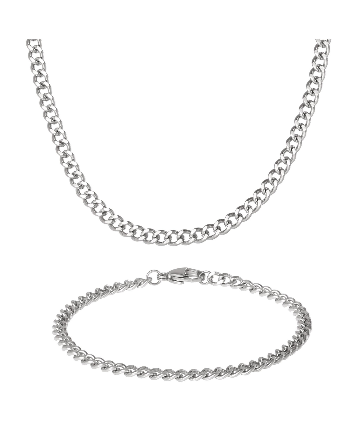 Click here for Lucky Brand Men s Curb Chain Set  Silver Tone - 22... prices