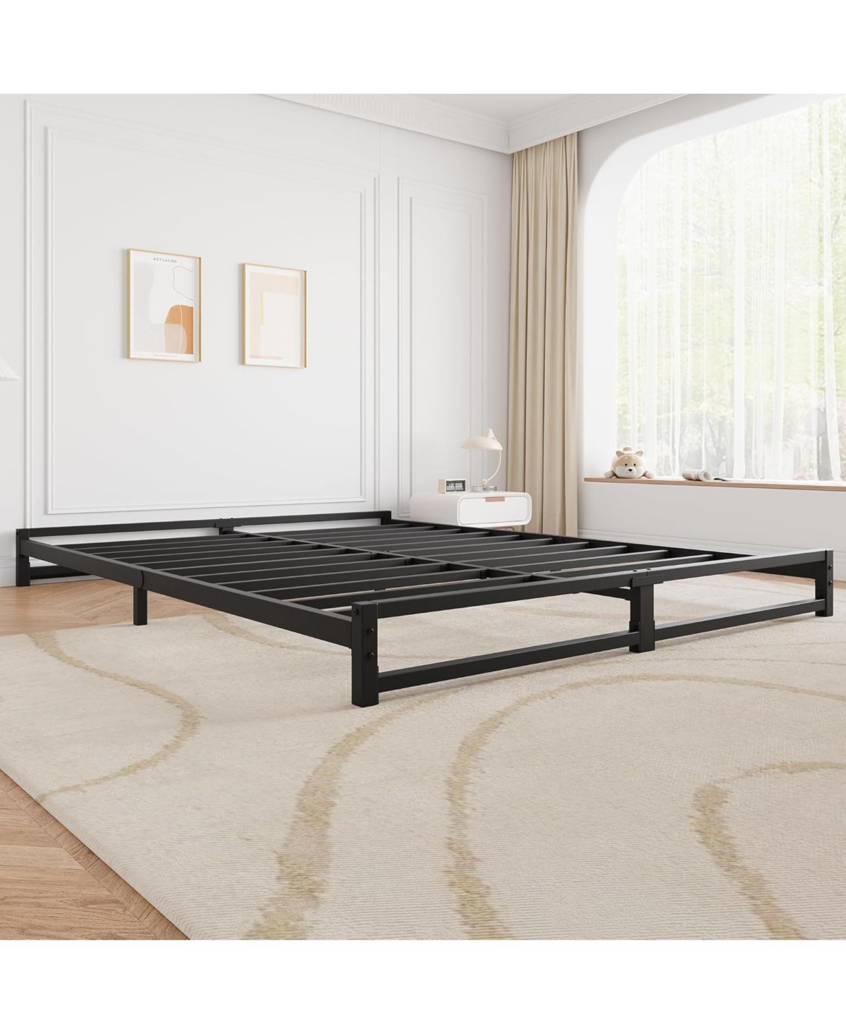 Click here for gaomon Queen Metal Platform Bed Frame  Steel Slat... prices