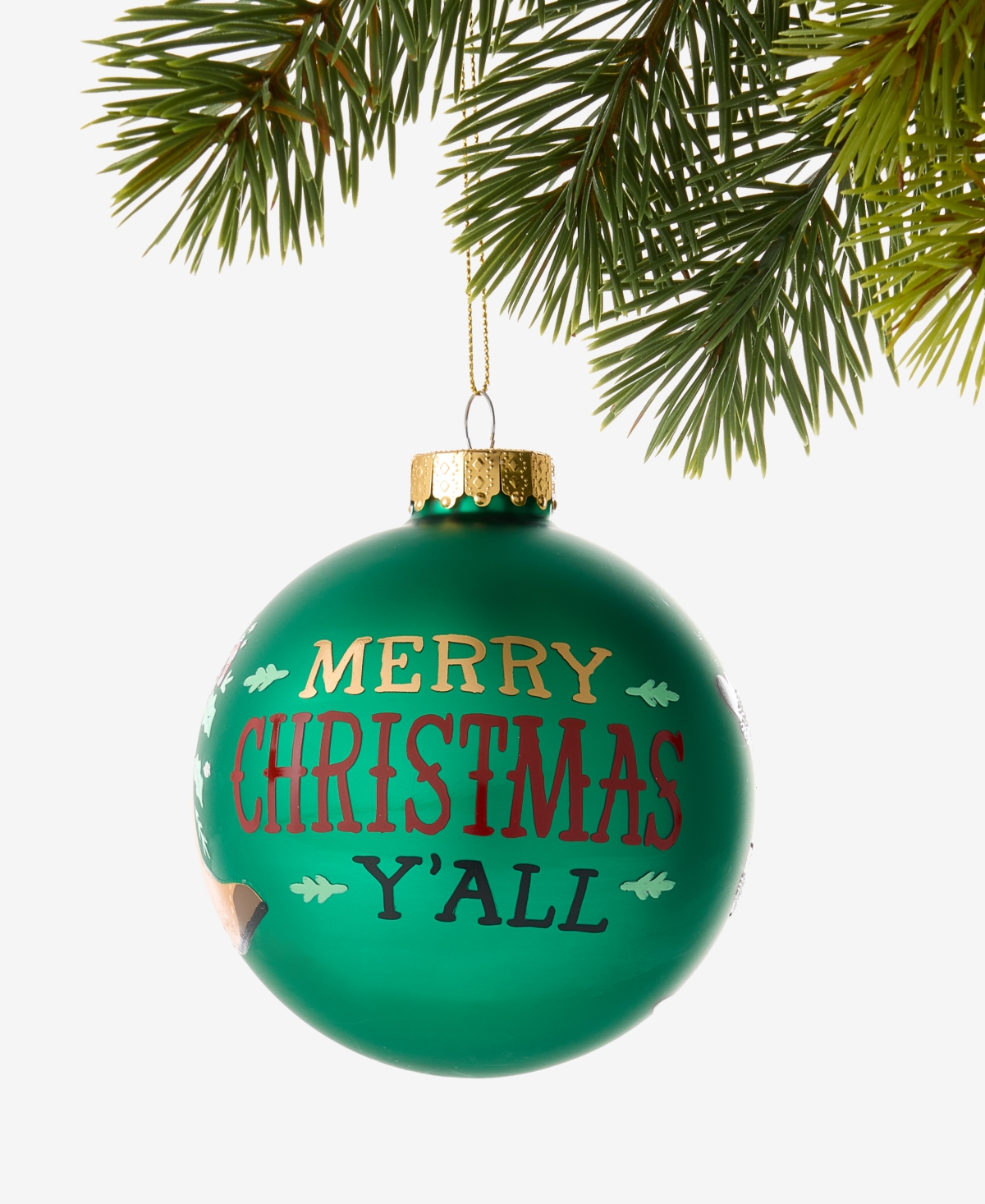 Click here for Holiday Lane Texas Cowboy Santa Ball Ornament  Mac... prices