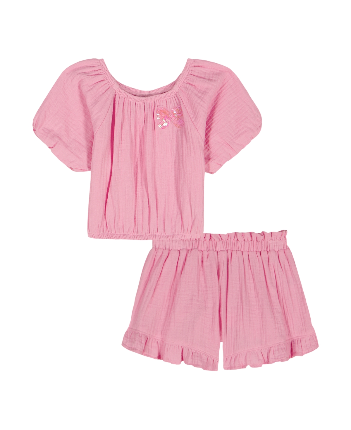 Click here for Kids Headquarters Girls 2T-6X Puff-Sleeve Solid To... prices