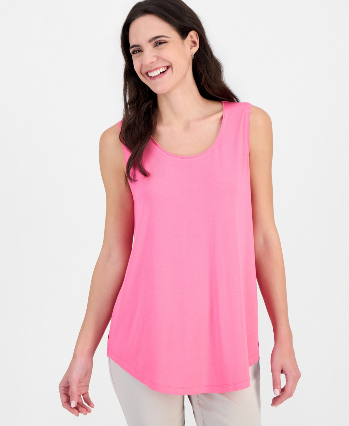 Click here for Jm Collection Womens Scoop-Neck Sleeveless Tank To... prices