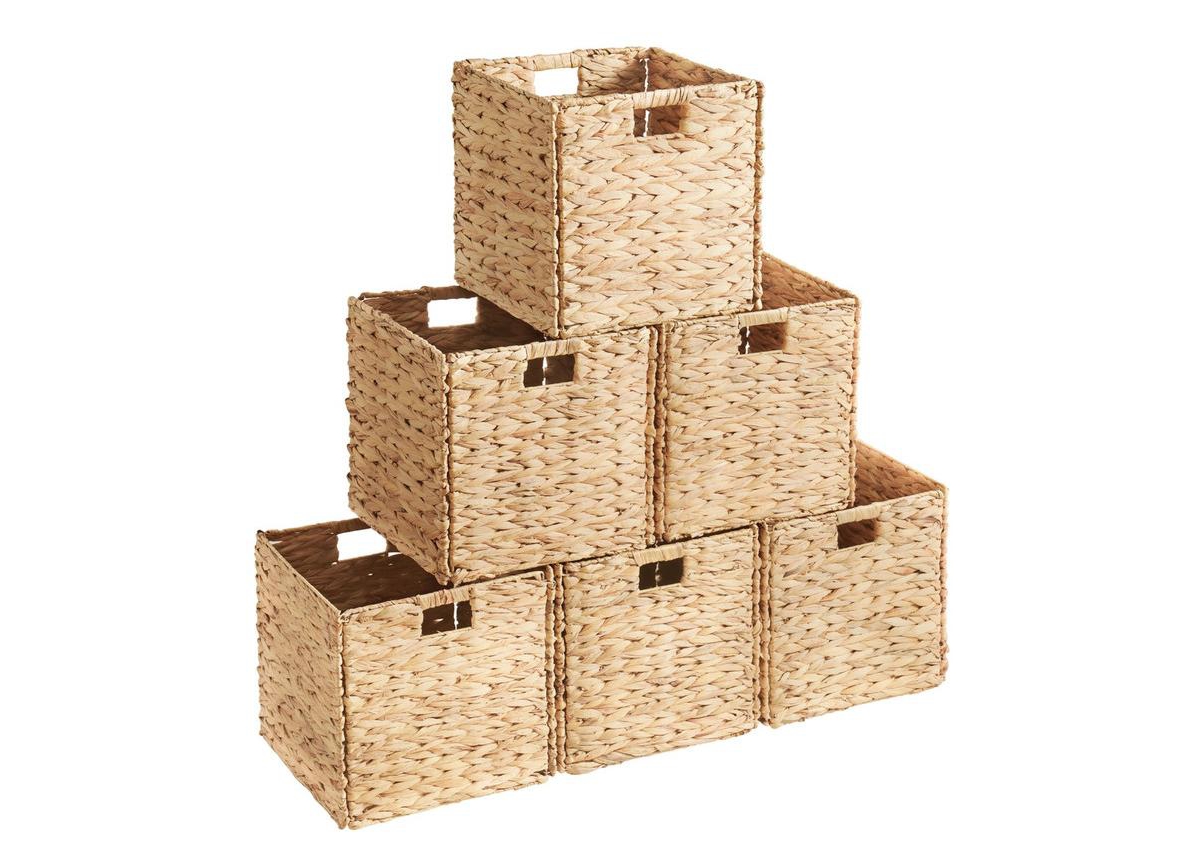 Click here for Ornavo Home Water Hyacinth Storage Cube Bin Basket... prices