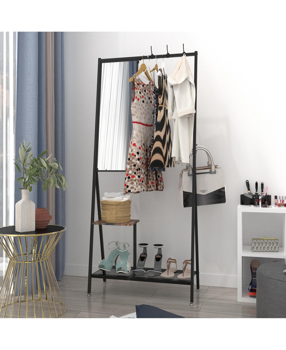 Click here for Rainsken Coat Rack with Mirror  Industrial Style M... prices