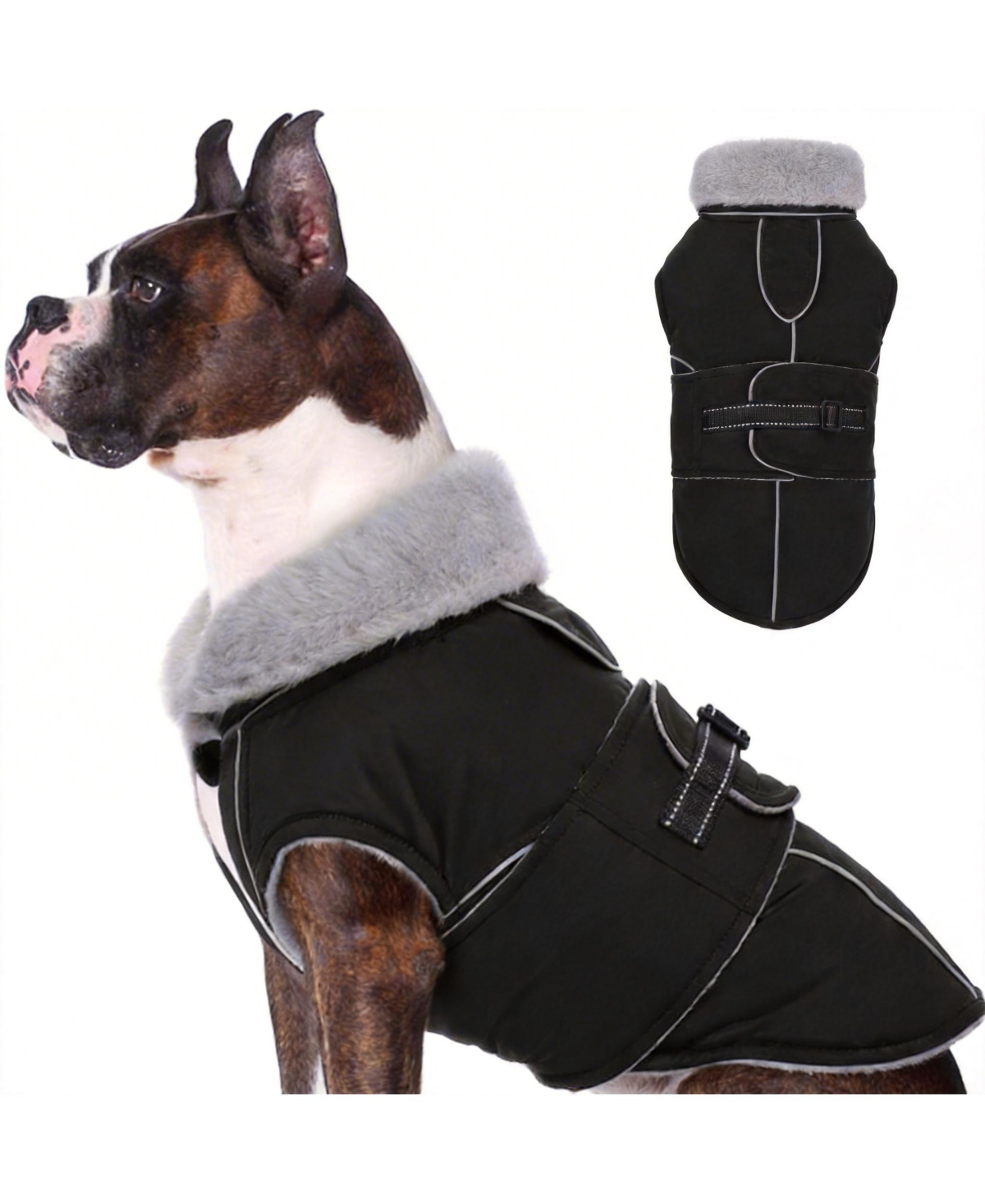 Click here for Aronkl Reflective Waterproof Dog Jacket with Fur C... prices