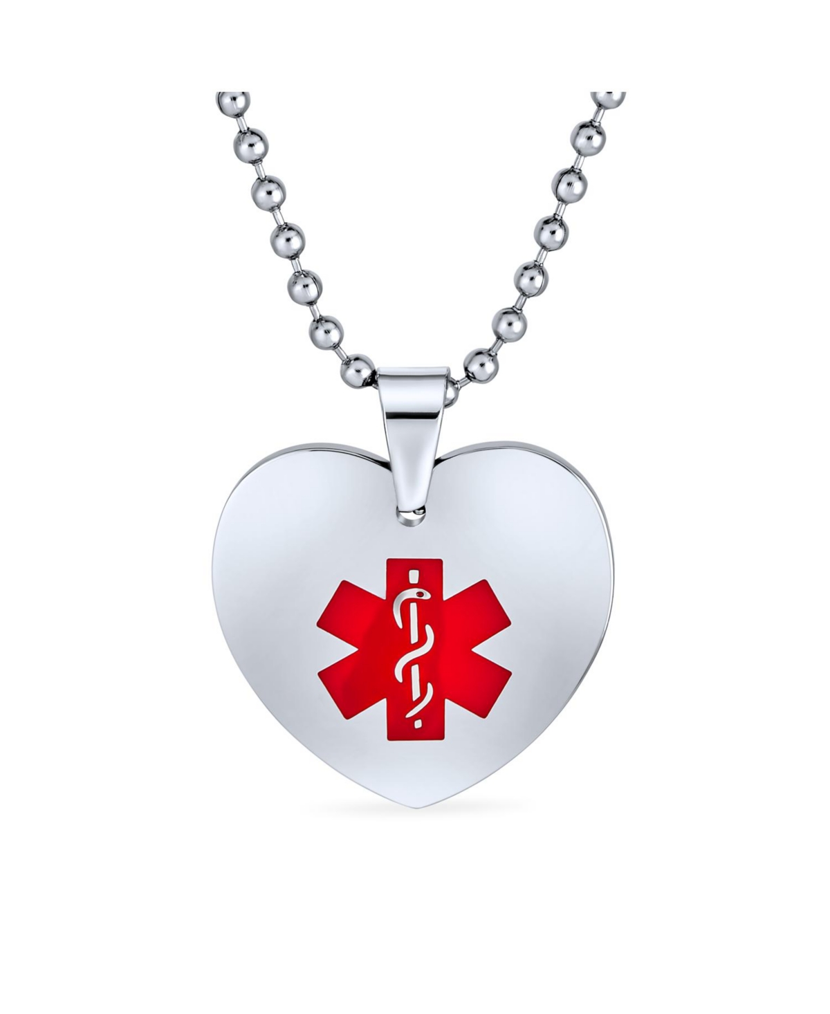 Click here for Bling Jewelry Blank Heart Shape Medical Identifica... prices