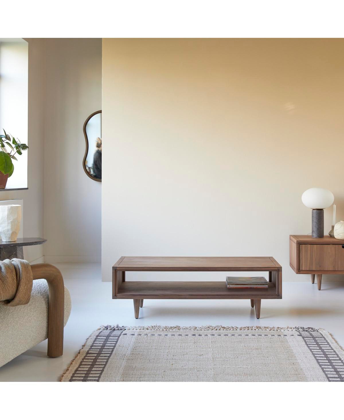 Click here for Tikamoon Jonak Oak coffee table 120x50 - Dark Brow... prices