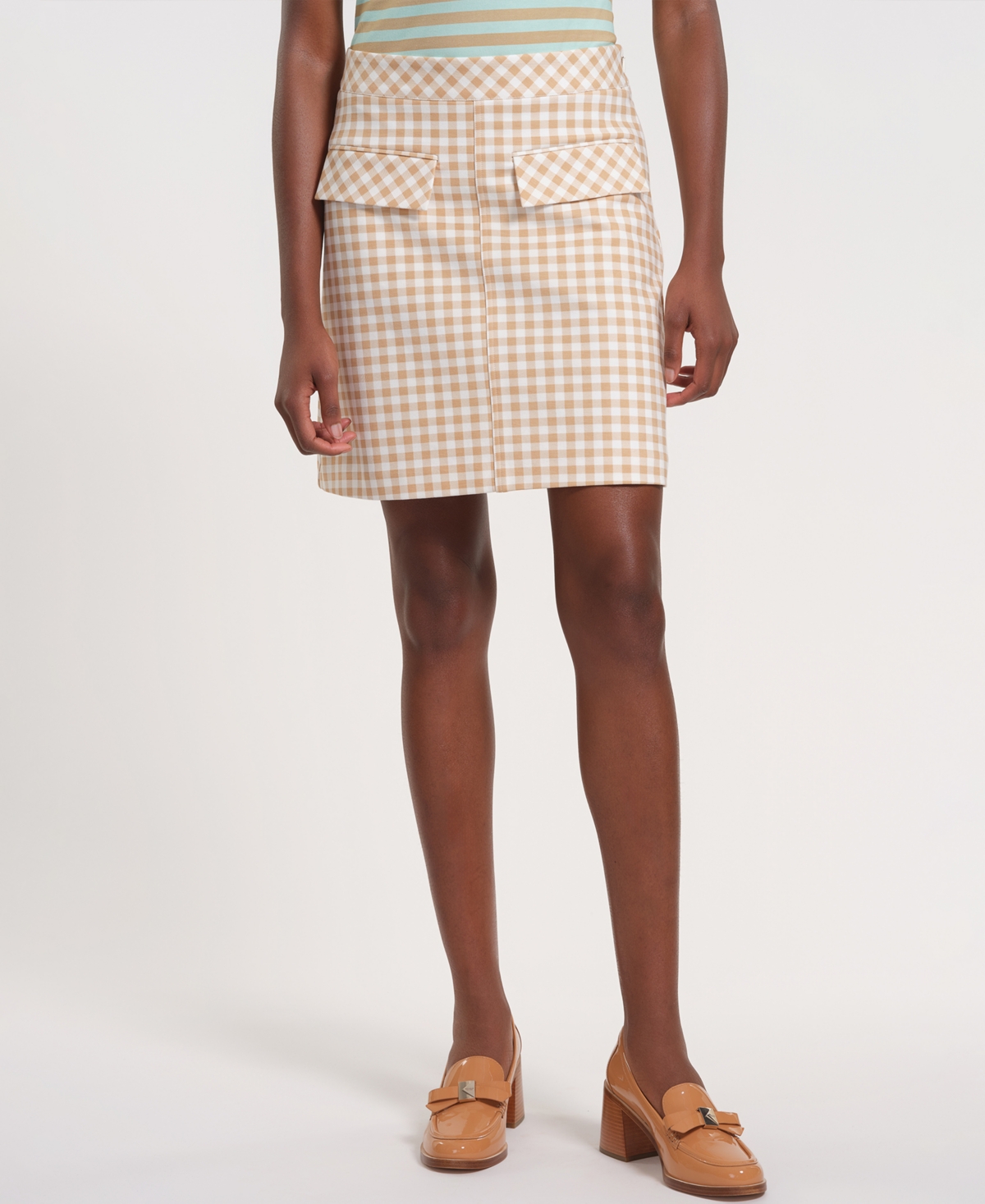 Click here for Isaac Mizrahi Womens Pull-On Mini A-Line Skirt - K... prices