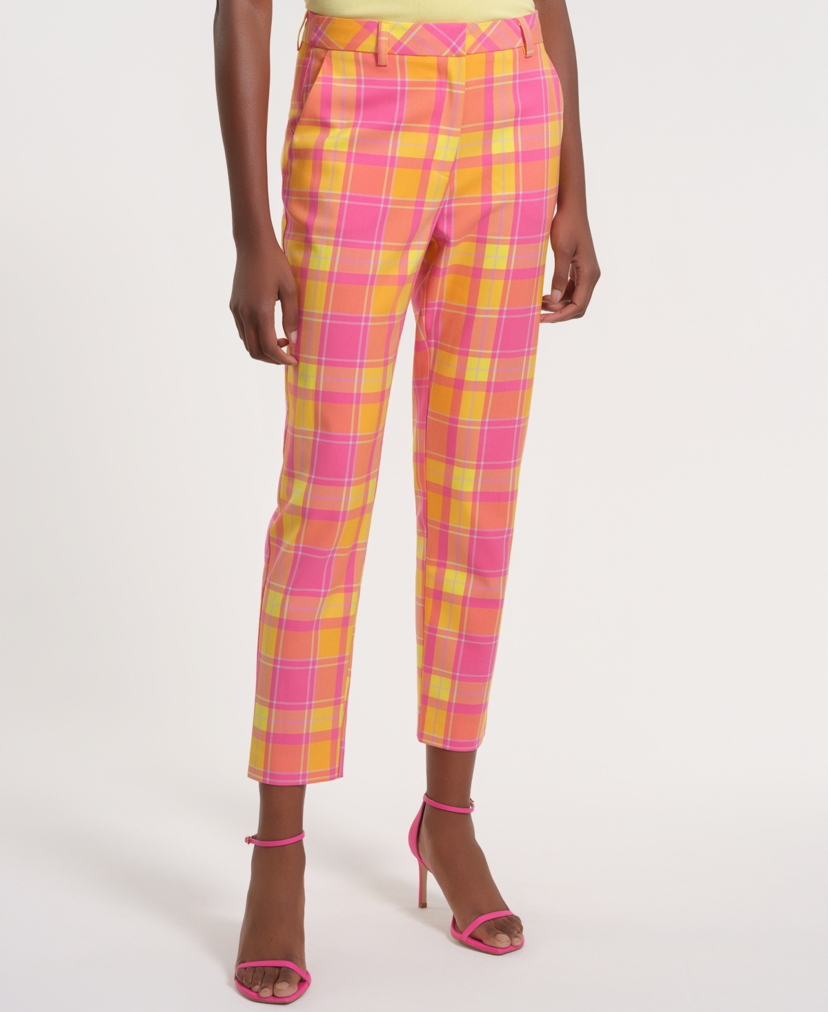 Click here for Isaac Mizrahi Womens Slim Fit Plaid Pants - Tartan prices