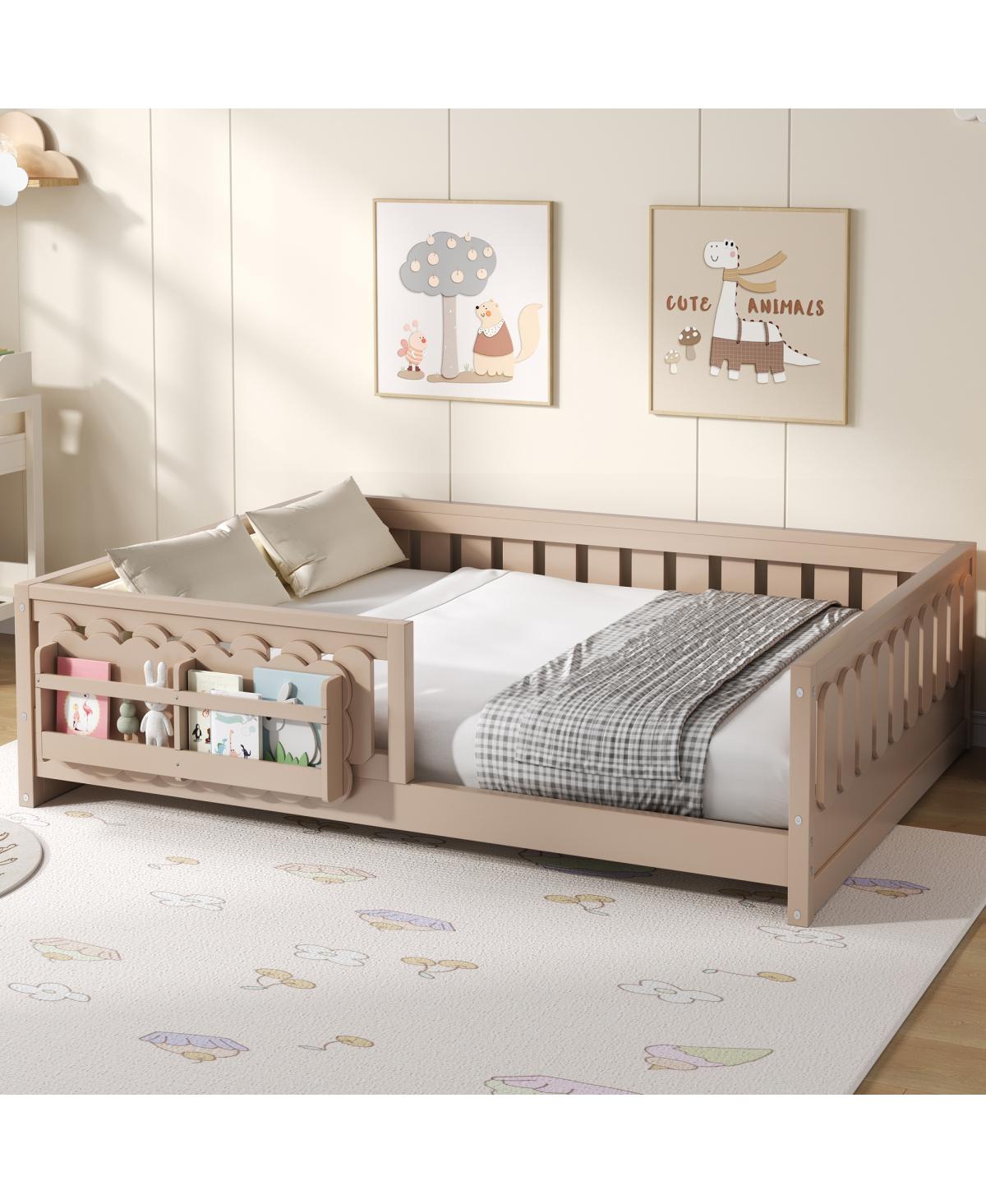 Click here for Streamdale Furniture Wood Full Platform Bed w/ Gua... prices