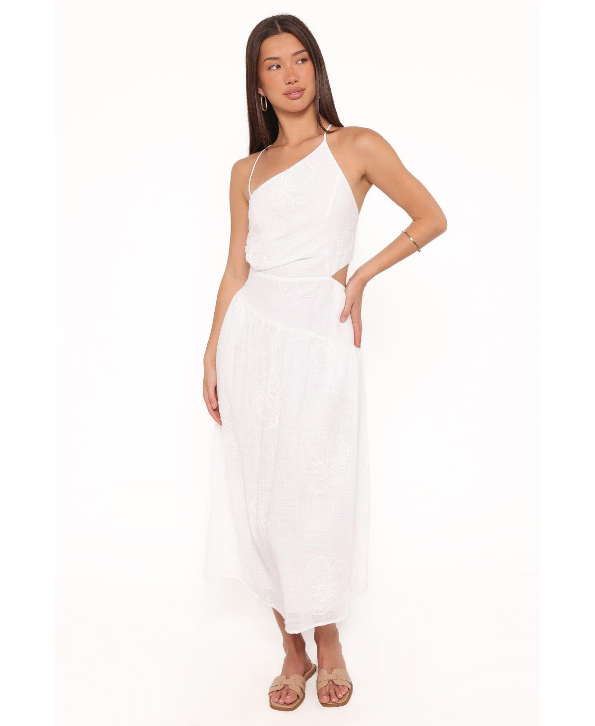 Click here for Petal and Pup Womens Olivea Midi Dress - White prices
