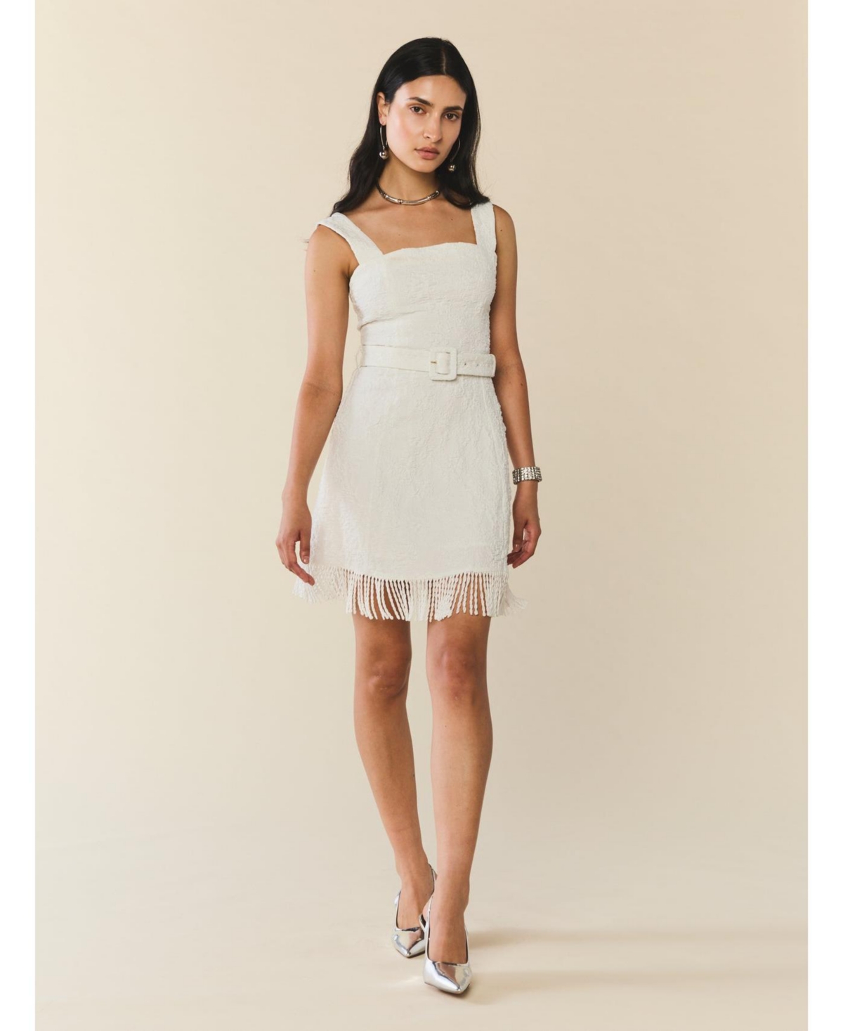 Click here for Eddy Womens Sarah Bird Mini Dress - White prices