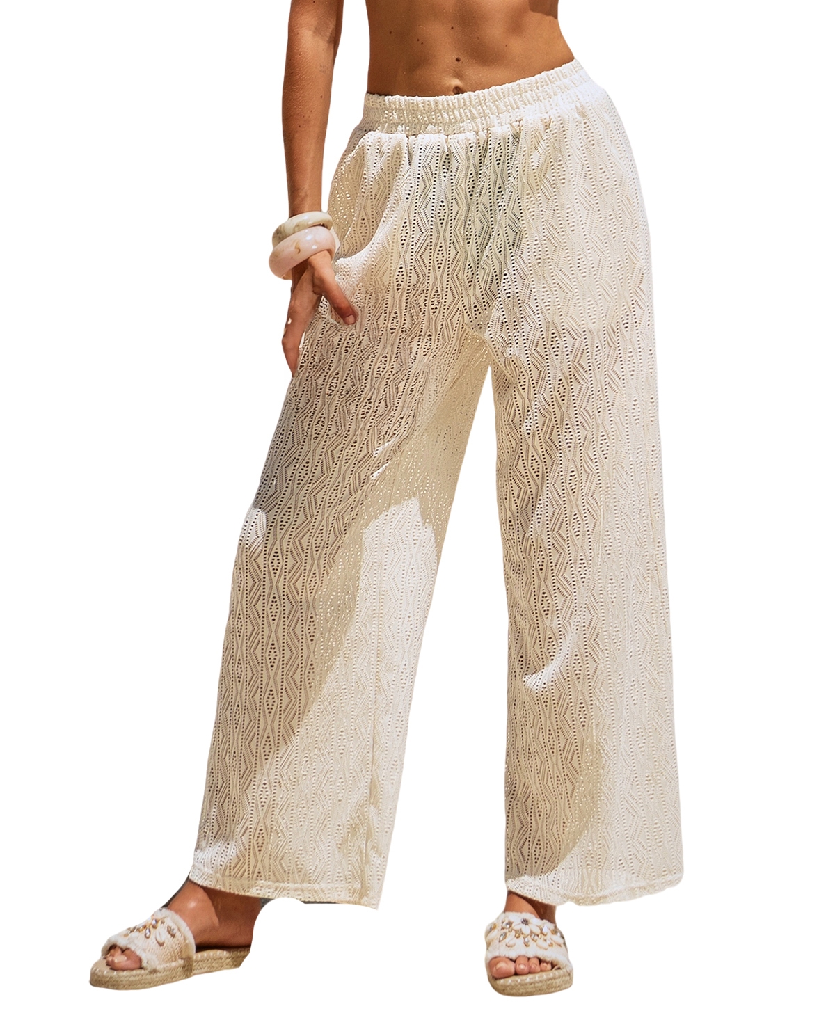Click here for Cupshe Womens Cover-Up Pants - Light/pastel yellow prices