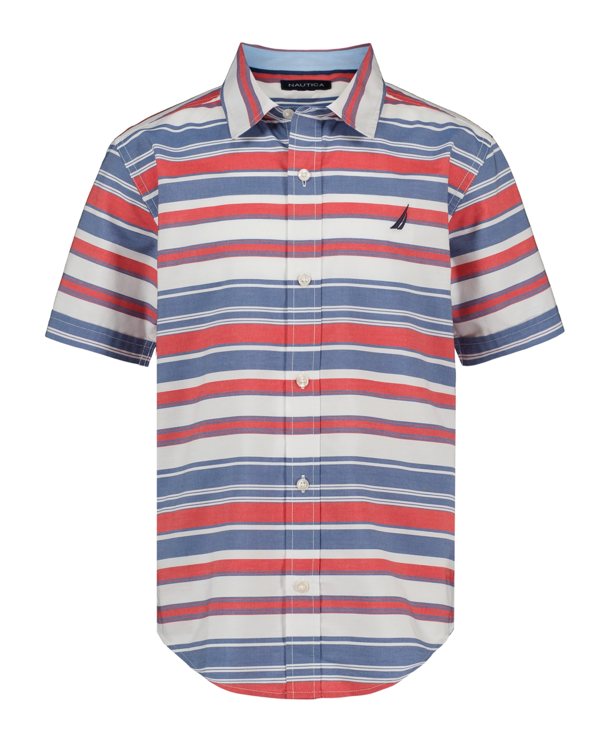 Click here for Nautica Boys 8-20 Short-Sleeve Shirt - Bright Whit... prices