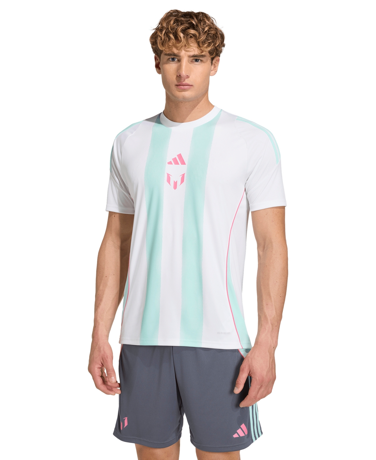 Click here for adidas Mens Messi Crewneck T-Shirt - White/Flash A... prices