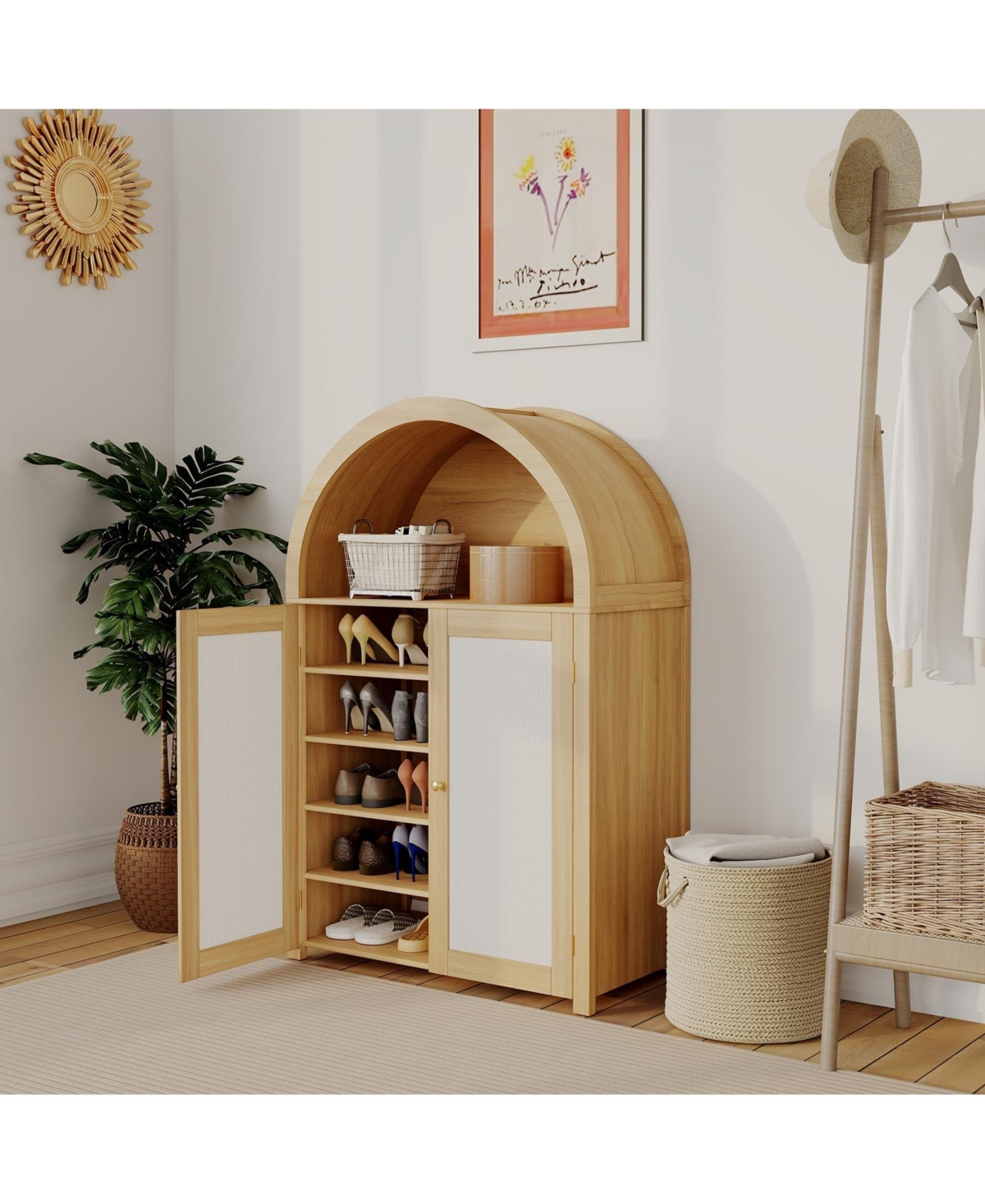 Click here for Homfan 47.8" Arched Shoe Cabinet with Doors &... prices