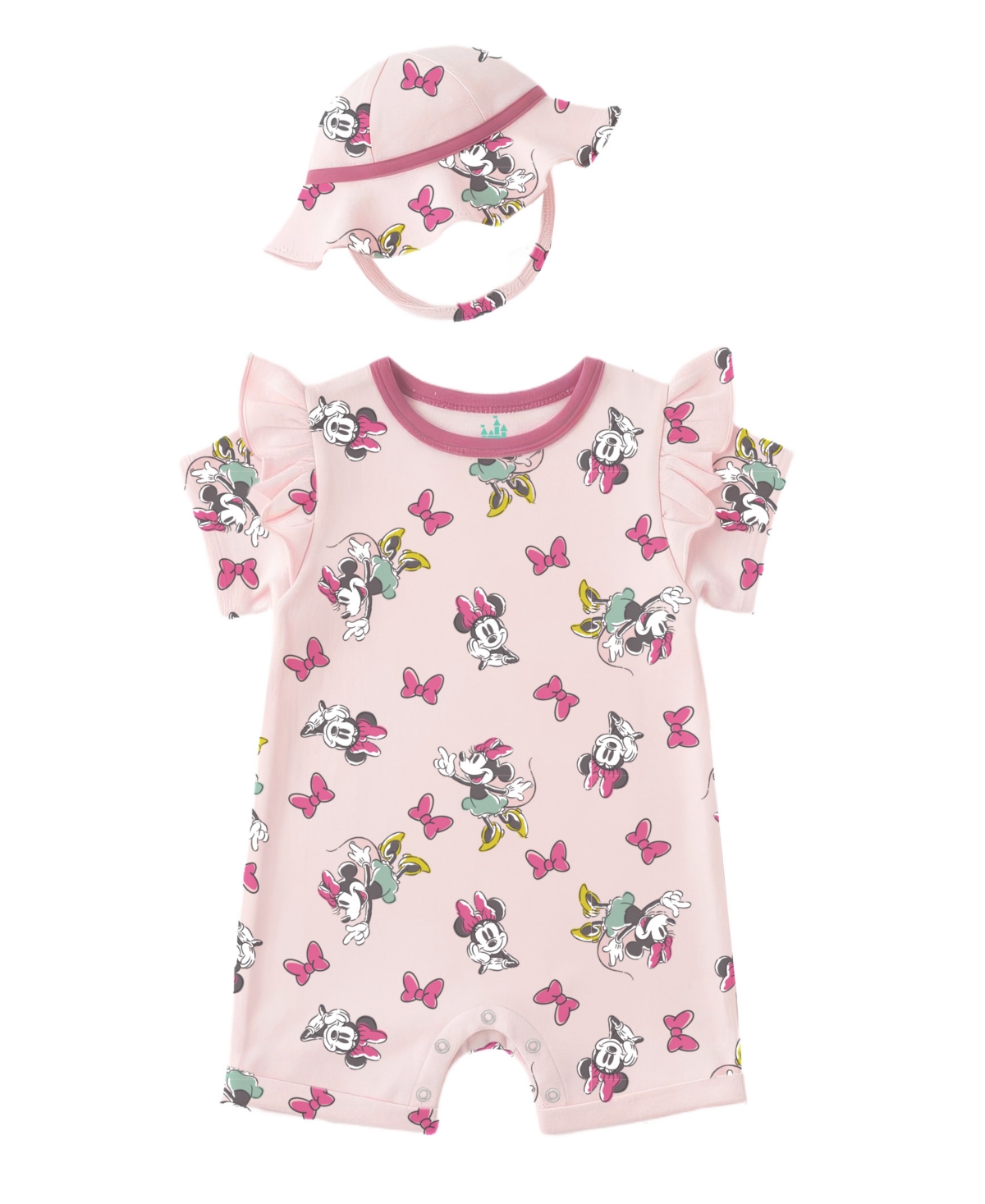 Click here for Disney Baby Girls Minnie Print Romper and Hat  2-P... prices