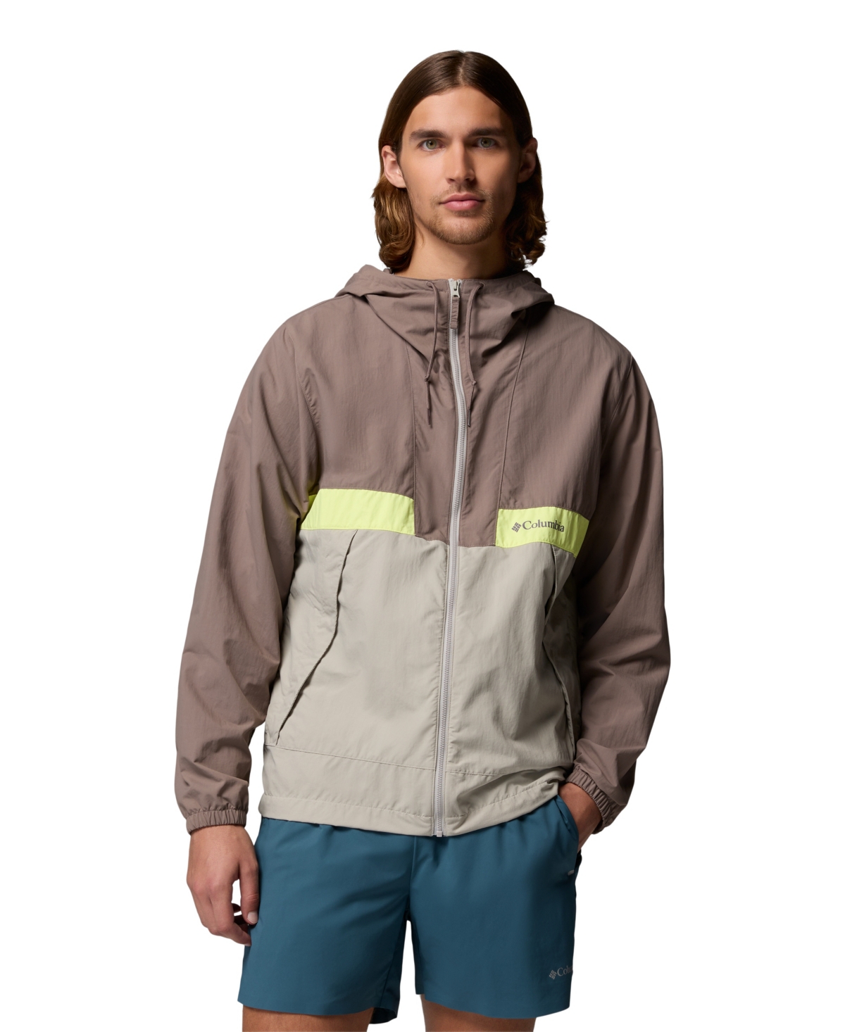 Click here for Columbia Mens Spire Valley Hooded Windbreaker - Ir... prices