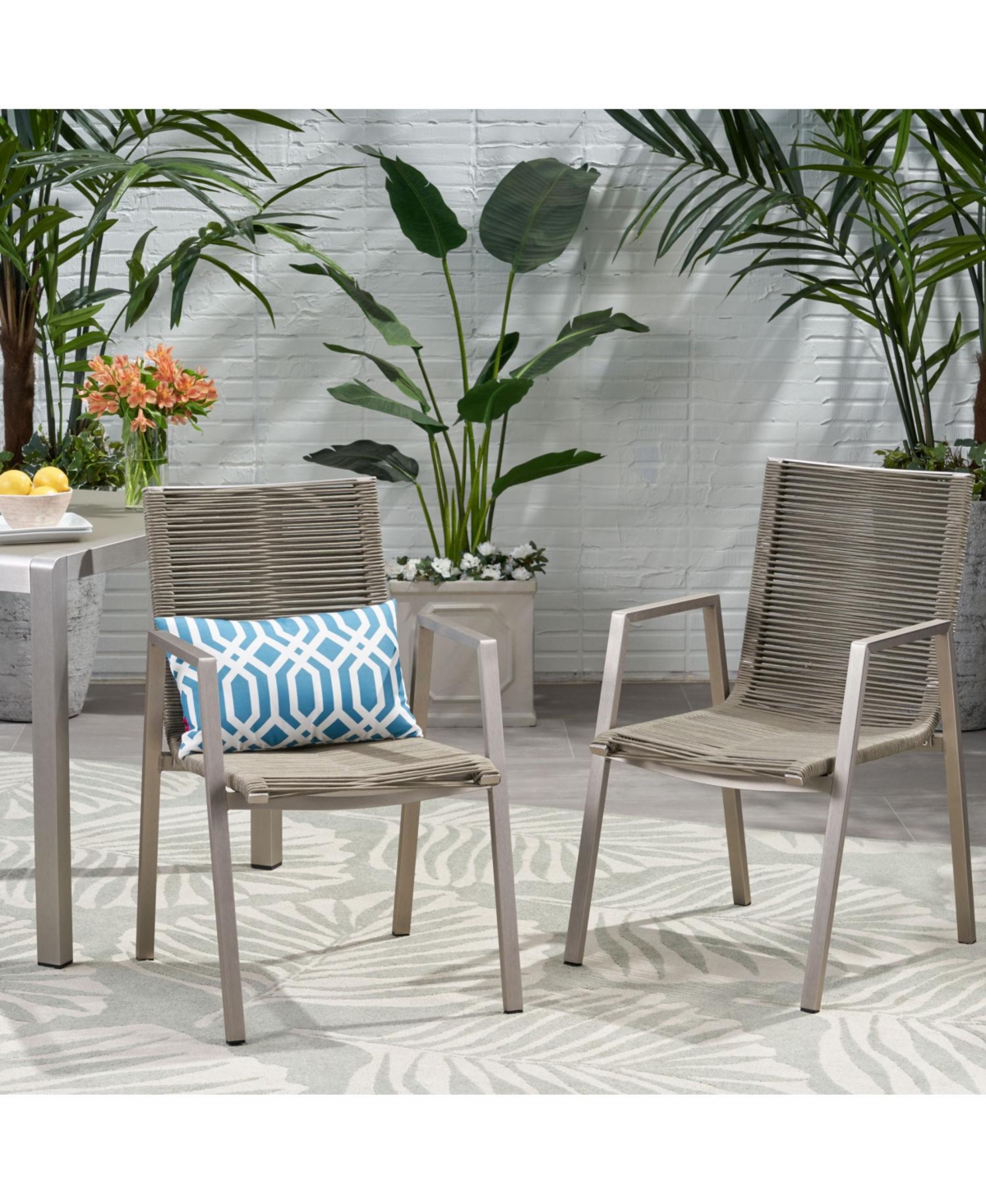 Click here for Streamdale Furniture Outdoor Modern Aluminum Dinin... prices