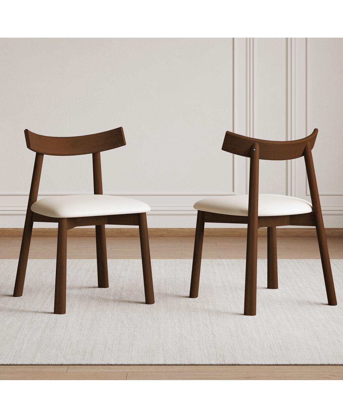 Click here for Streamdale Furniture Modern Walnut Dining Chairs w... prices