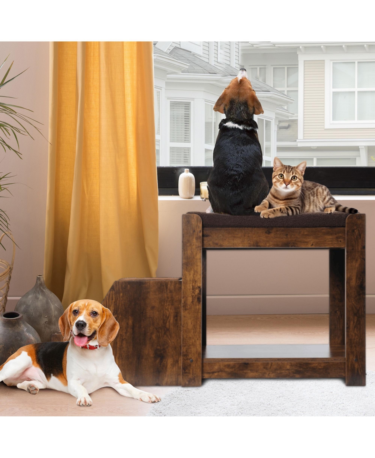 Click here for Aostirmotor Pet Bunk Bed with Removable Step  ... prices