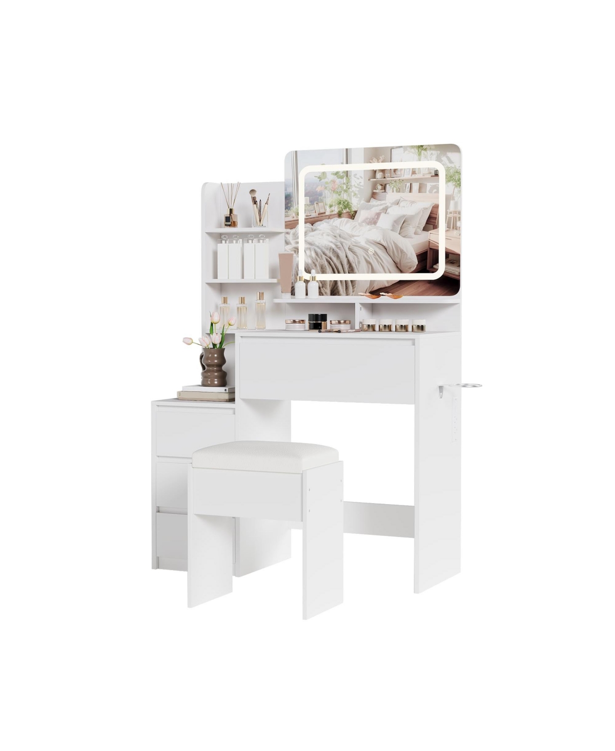 Click here for gaomon Makeup Vanity Set with Adjustable Lighted M... prices