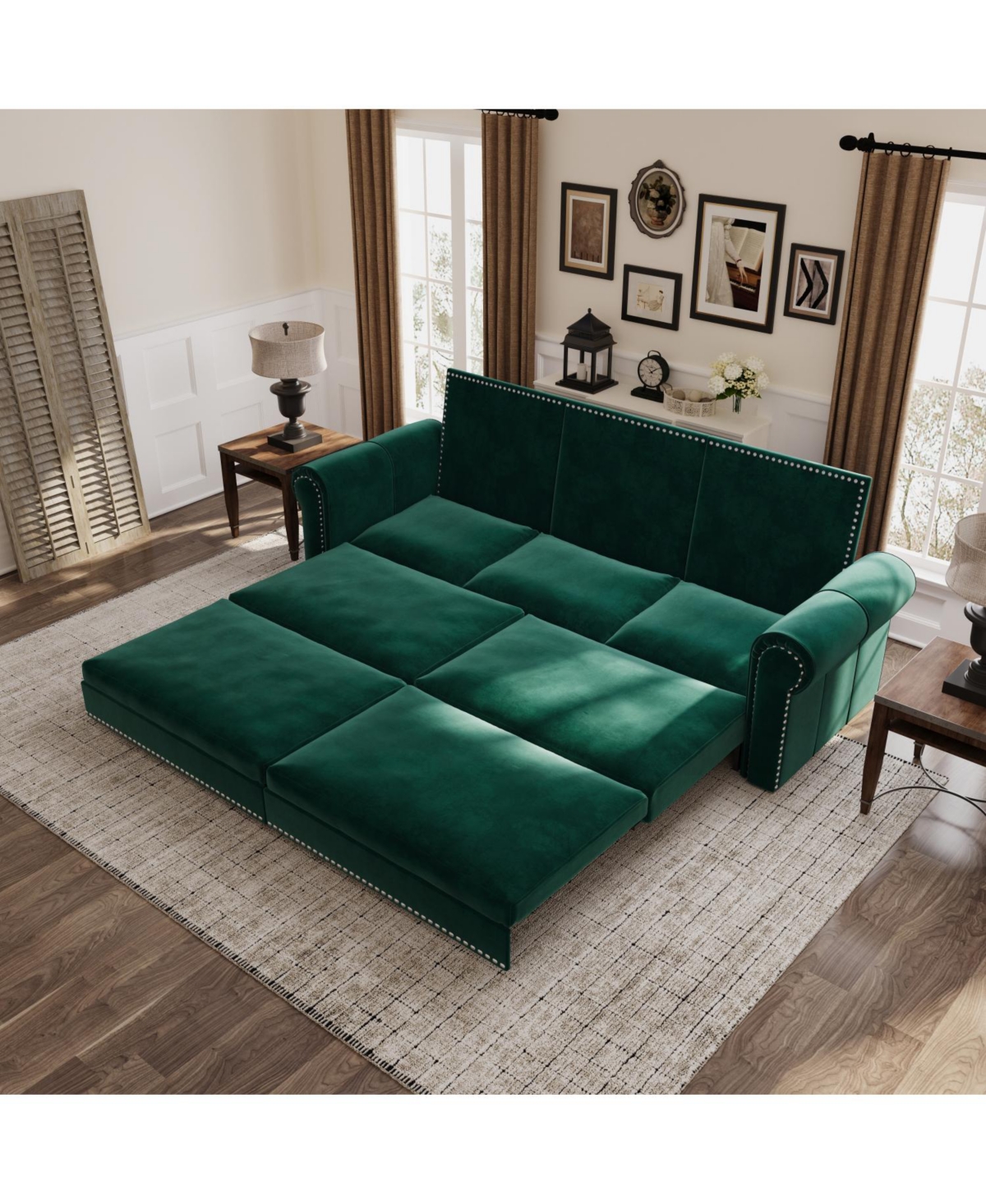 Click here for Streamdale Furniture Chesterfield Velvet Sleeper S... prices