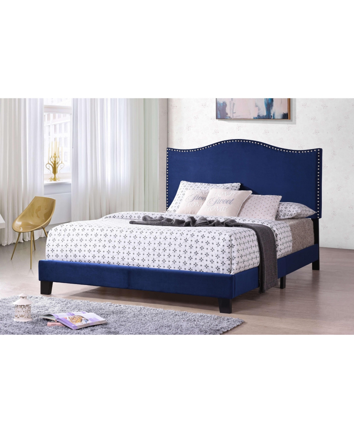 Click here for Kings Brand Furniture Transitional Upholstered Bed... prices