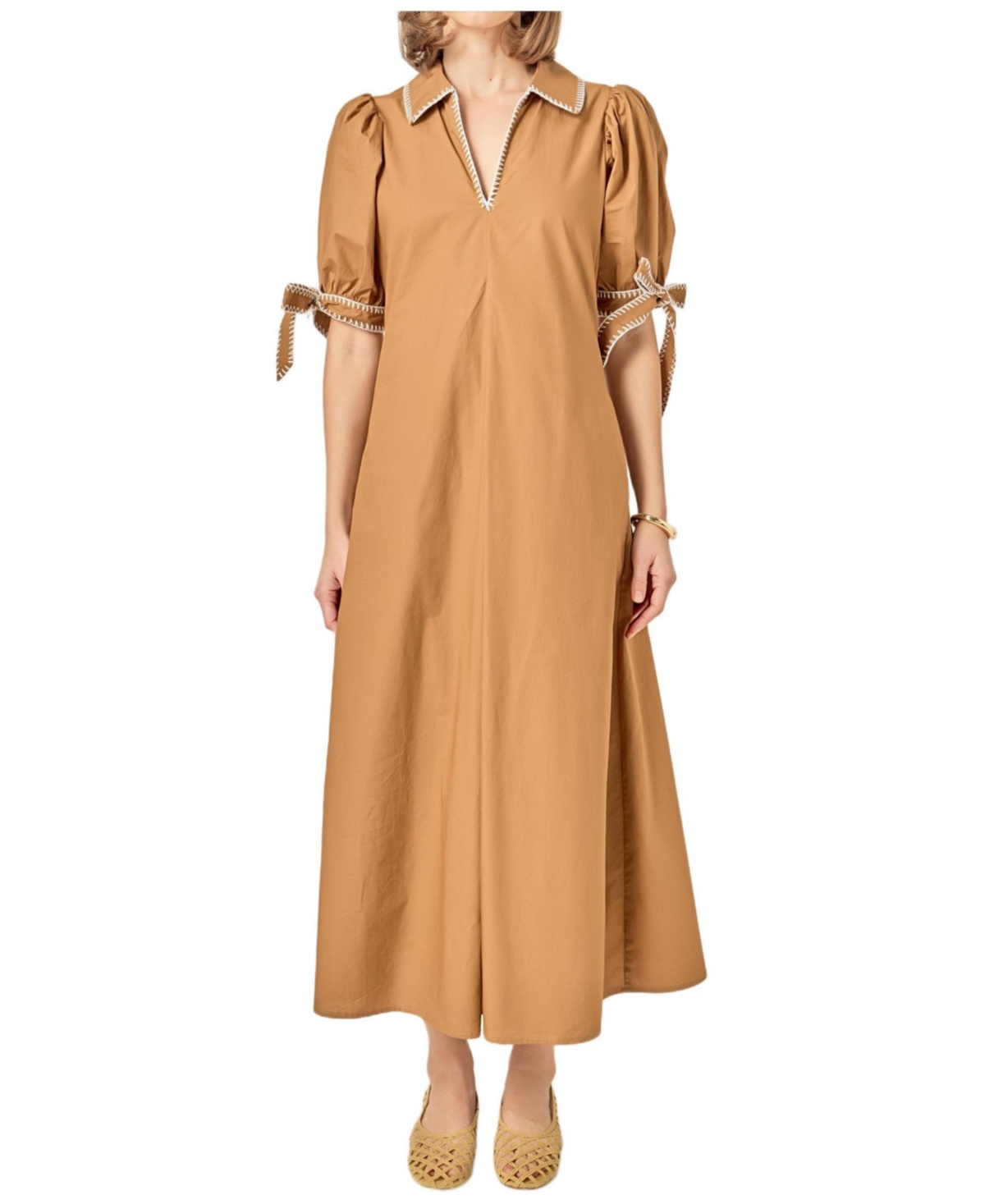Click here for English Factory Womens Stitch Detailed Midi Dress... prices