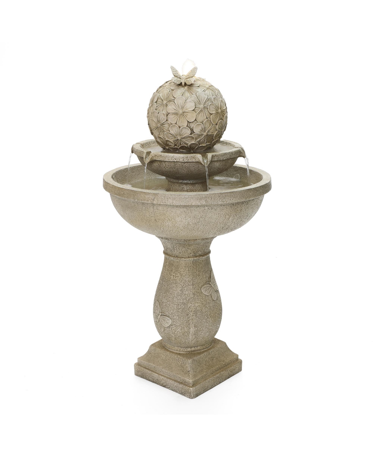 Click here for LuxenHome Decorative Garden Birdbath Fountain  Res... prices