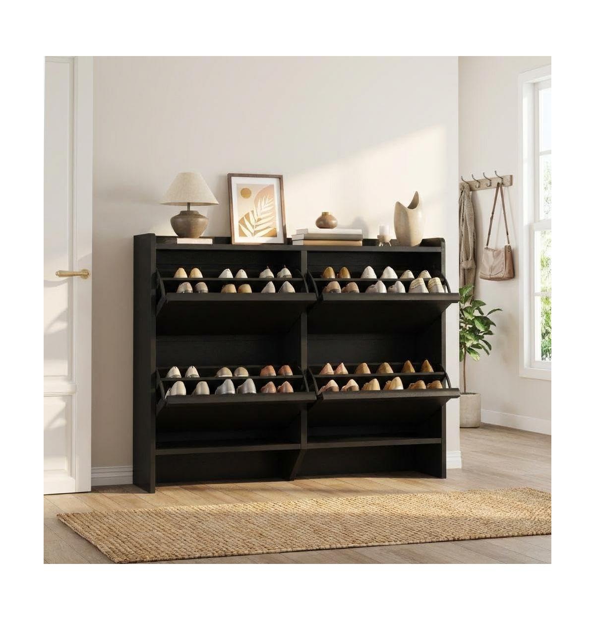 Click here for Homfan Shoe Cabinet with 4 Flip Drawers  Hidden Sh... prices