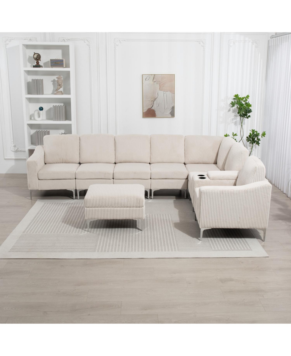 Click here for Streamdale Furniture Corduroy Sectional Sofa with... prices