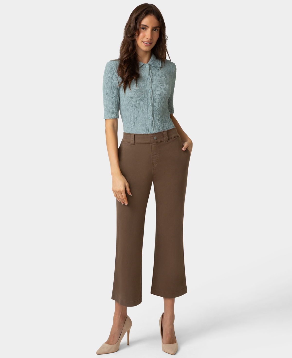 Click here for Hue Womens Ultra Stretch Chino Kick Flare Sleepwea... prices