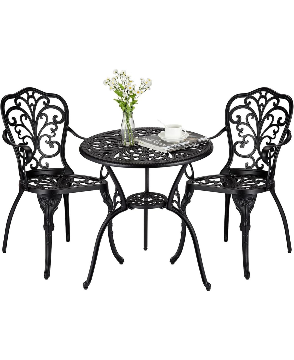 Click here for gaomon Patio Bistro Sets 3 Piece Outdoor Cast Alum... prices