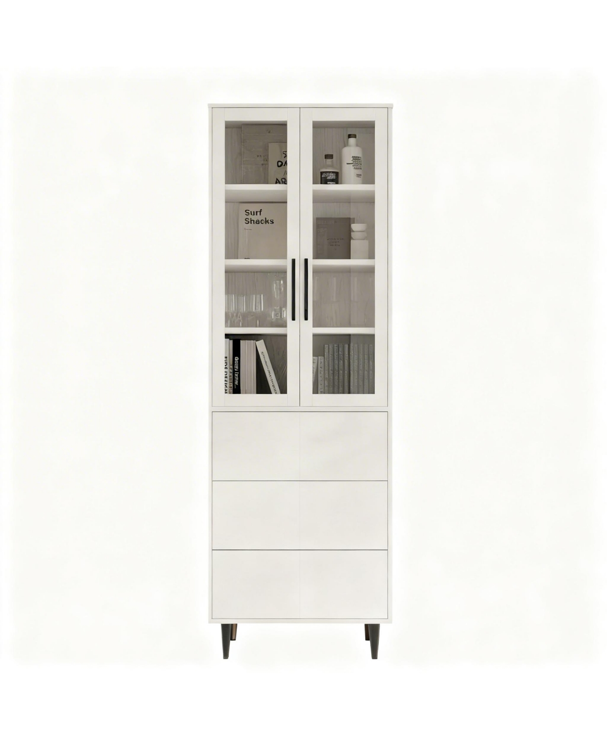 Click here for Yigii 70.9" Glass Door Bookshelf 5-Tier Displ... prices