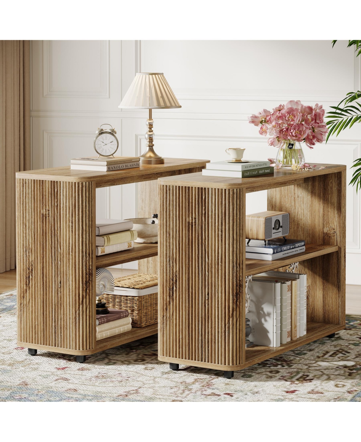 Click here for Tribesigns Narrow Side Table Set of 2  3-Tier End... prices